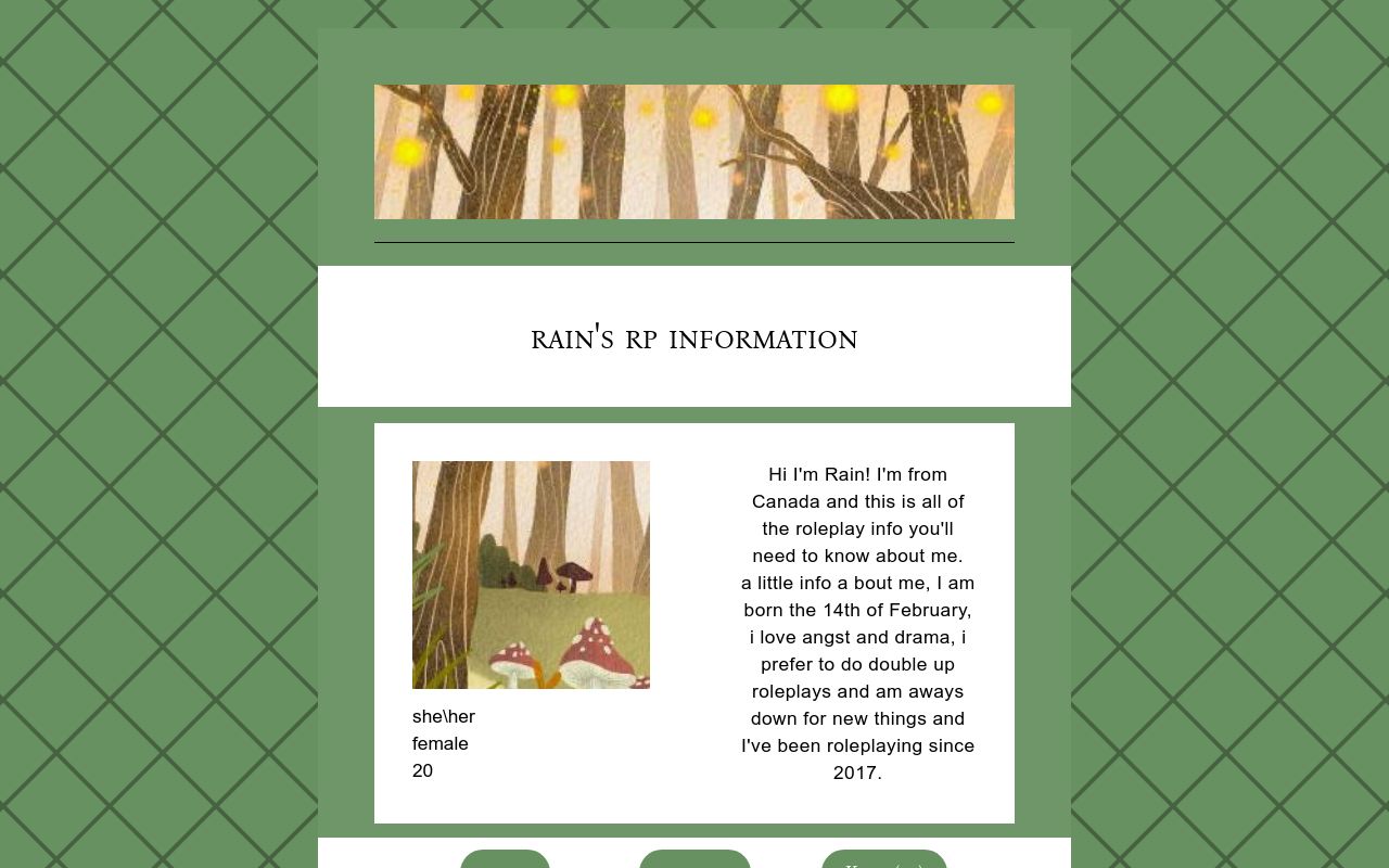 rains roleplay info